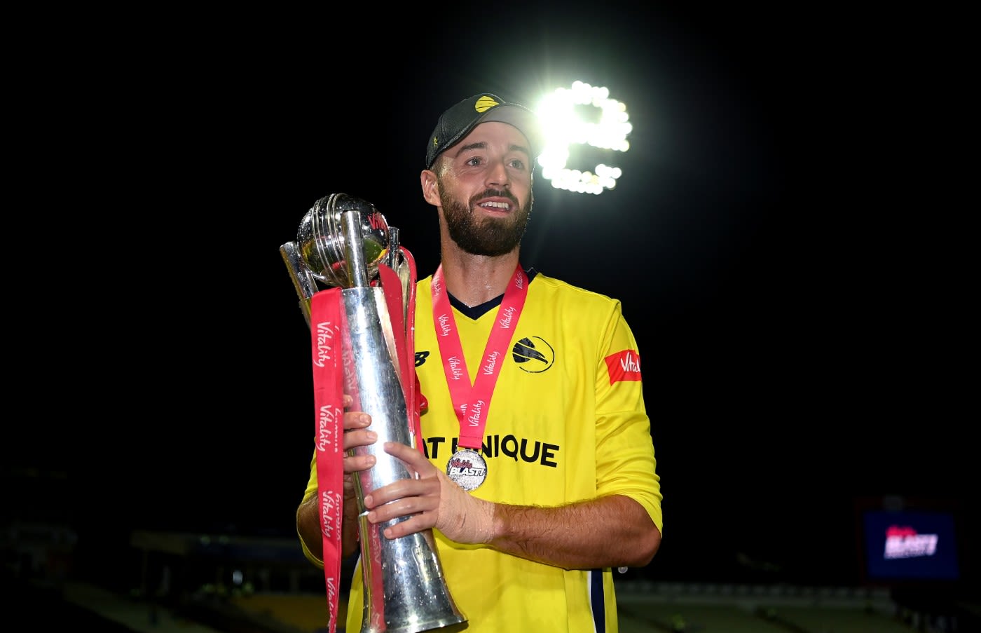 James Vince poses with the Vitality Blast Trophy | ESPNcricinfo.com