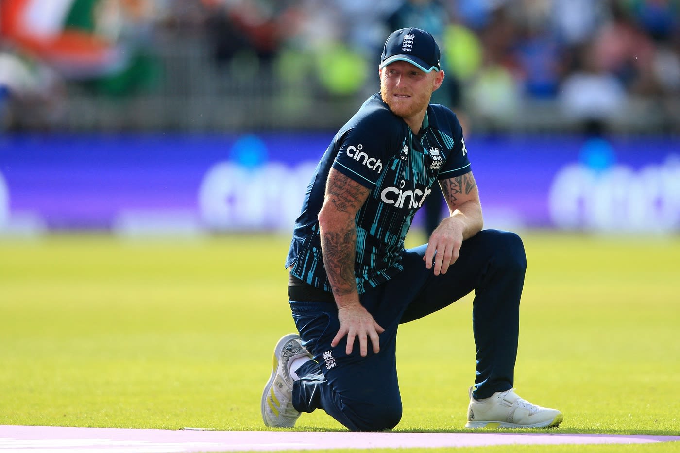 Ben Stokes reacts while on the field | ESPNcricinfo.com