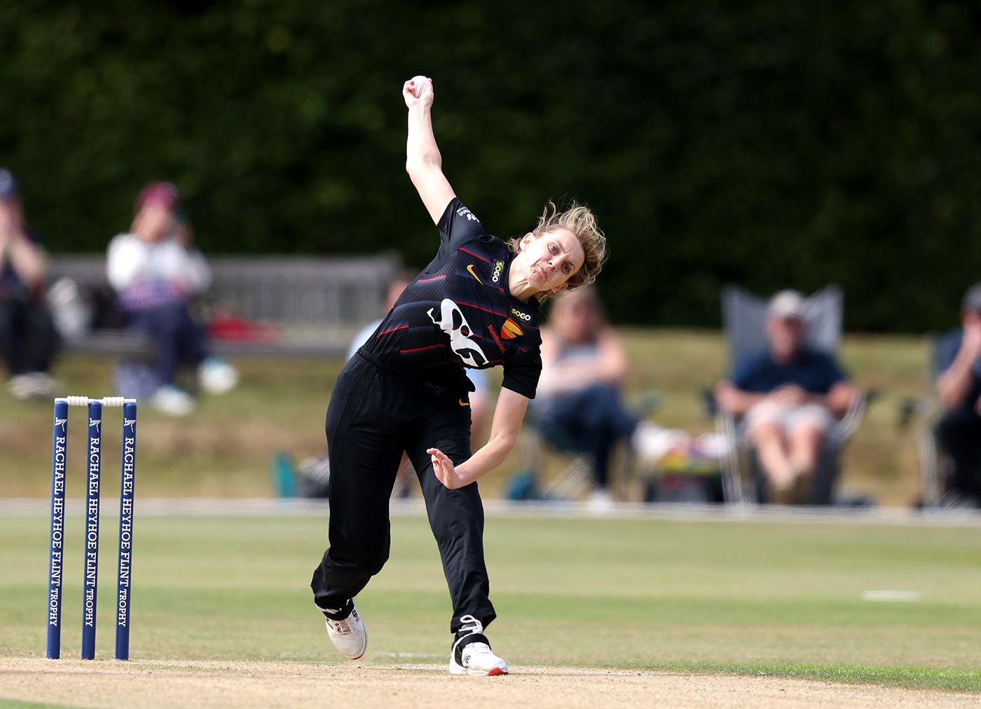 Kate Coppack in her delivery stride | ESPNcricinfo.com