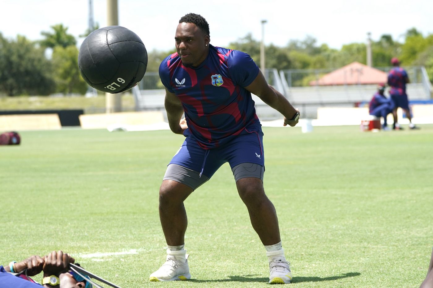 Odean Smith works out before the last two T20Is | ESPNcricinfo.com