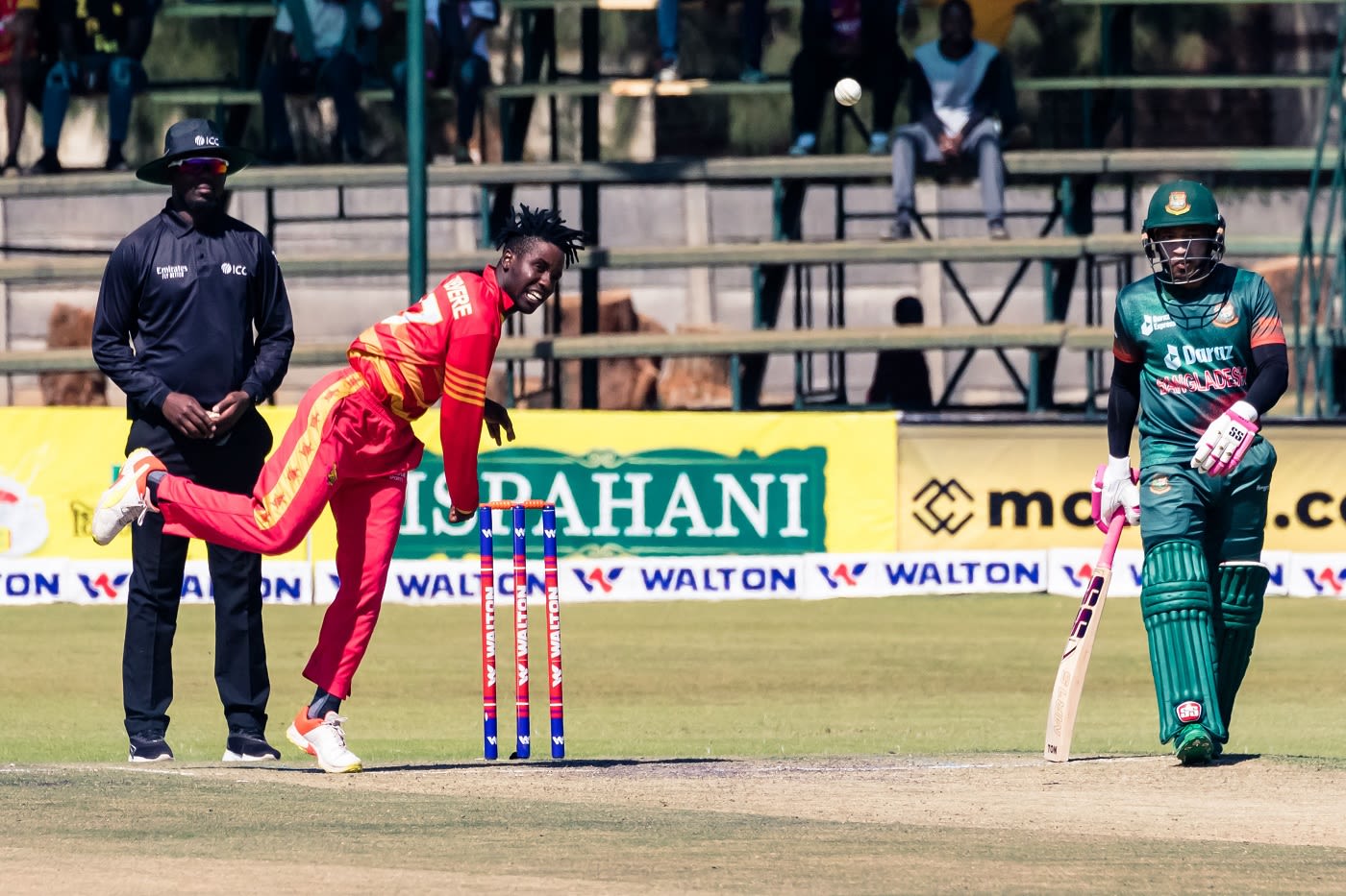 Wessly Madhevere slowed Bangladesh down in the middle overs ...