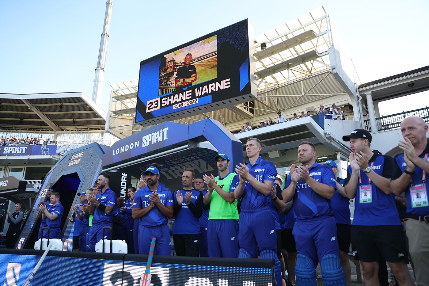 There was a tribute to former London Spirit coach Shane Warne ...