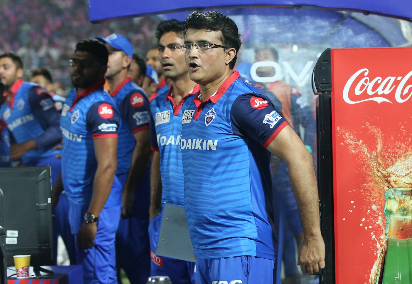 Sourav Ganguly, Delhi Capitals advisor, reacts from the dugout | ESPNcricinfo.com