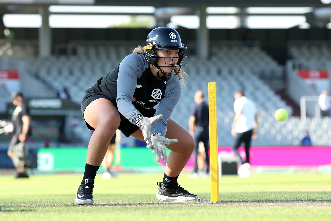 Eleanor Threlkeld warms up before the game | ESPNcricinfo.com