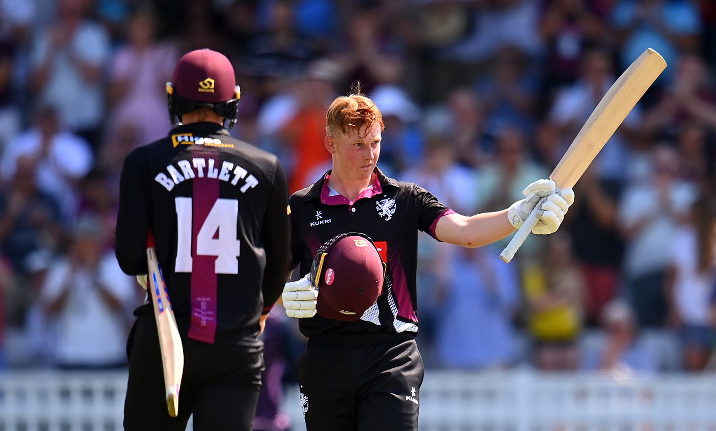 James Rew scored his maiden List A hundred opening the batting ...