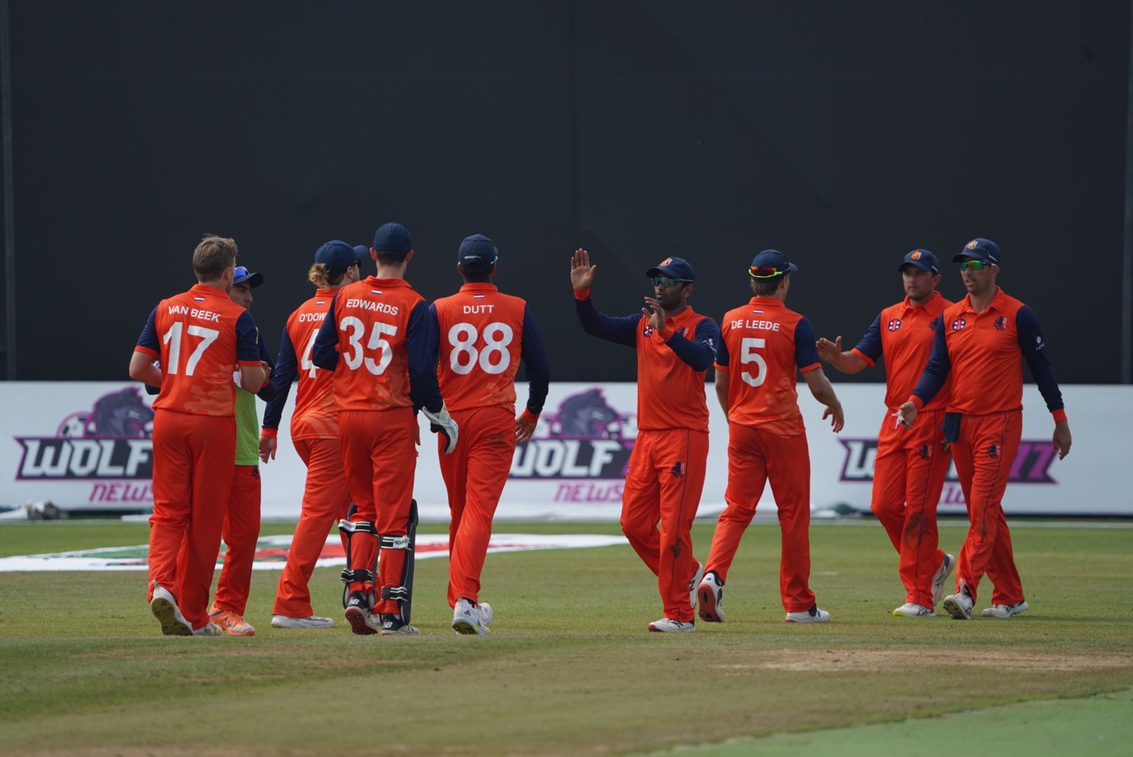 Netherlands players celebrate a wicket | ESPNcricinfo.com