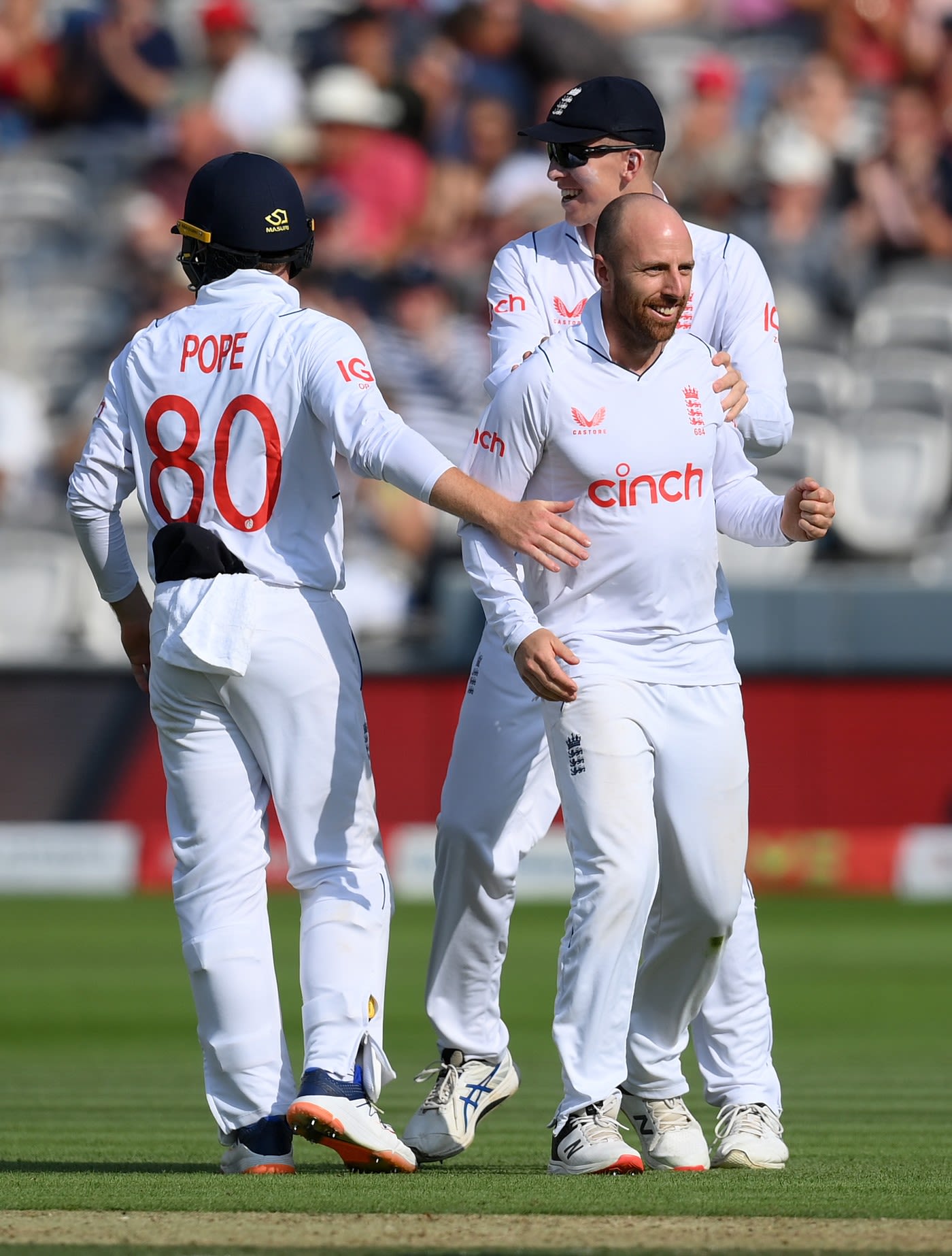 Jack Leach struck with his first ball after tea to remove Aiden Markram ...