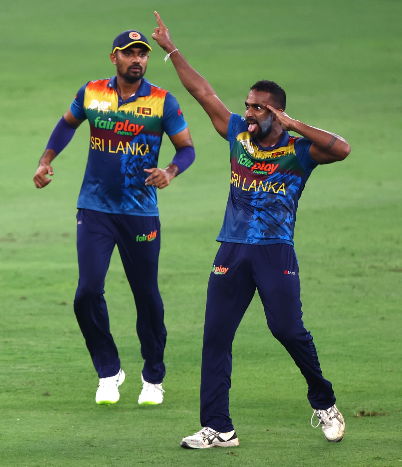 Chamika Karunaratne celebrates a wicket | ESPNcricinfo.com