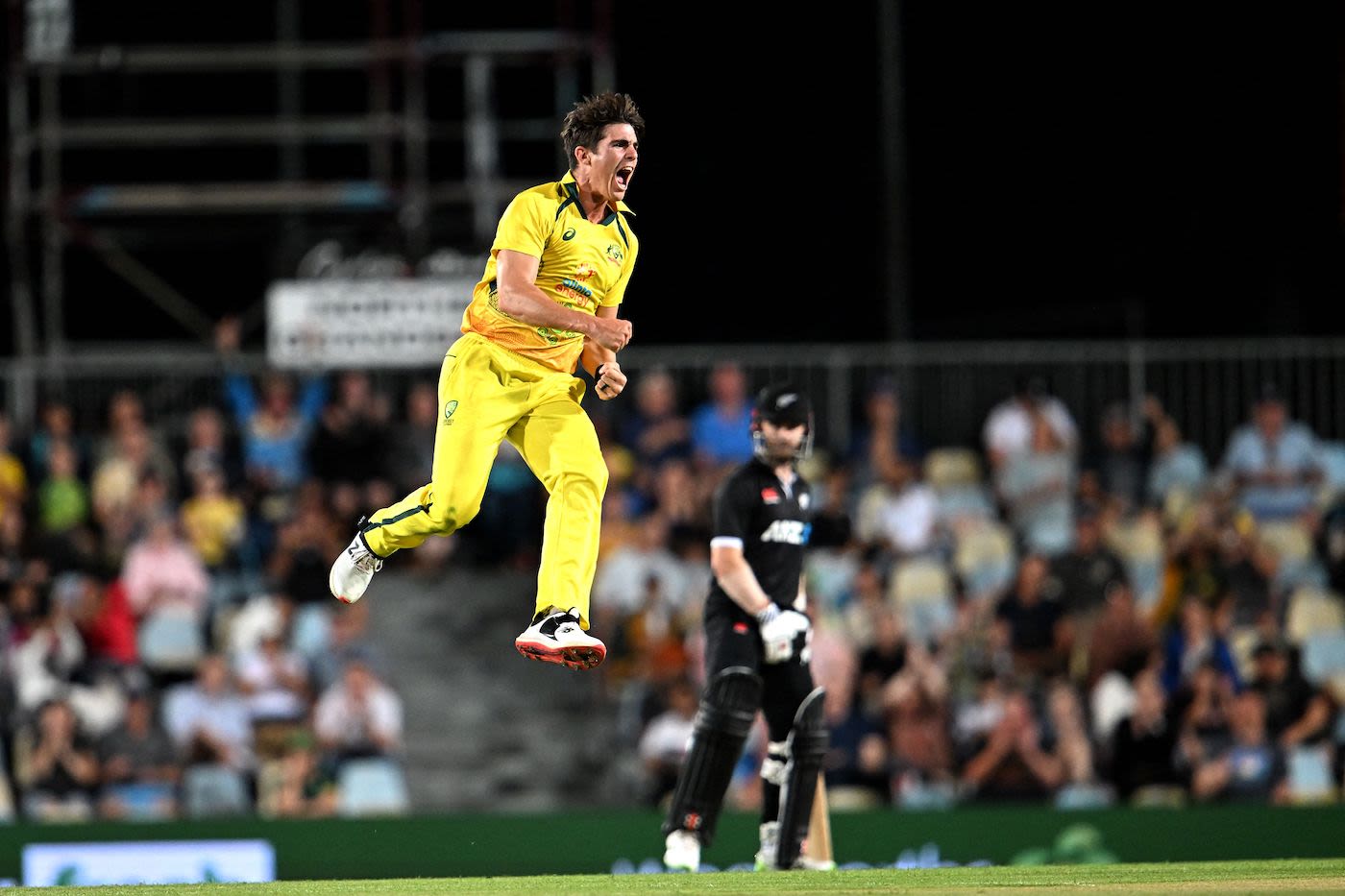 Sean Abbott is air borne in his celebration | ESPNcricinfo.com