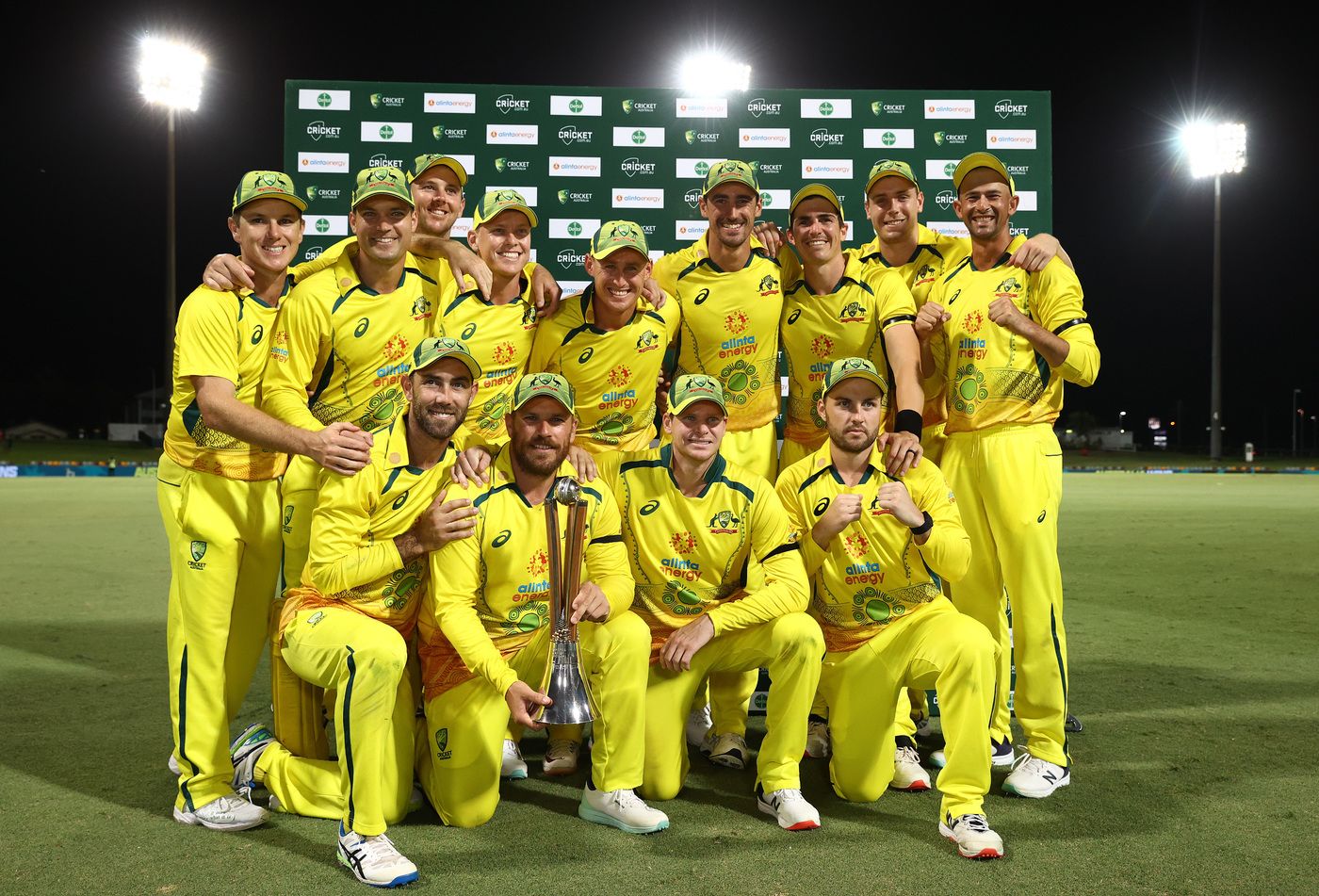 The Australia squad with their spoils | ESPNcricinfo.com