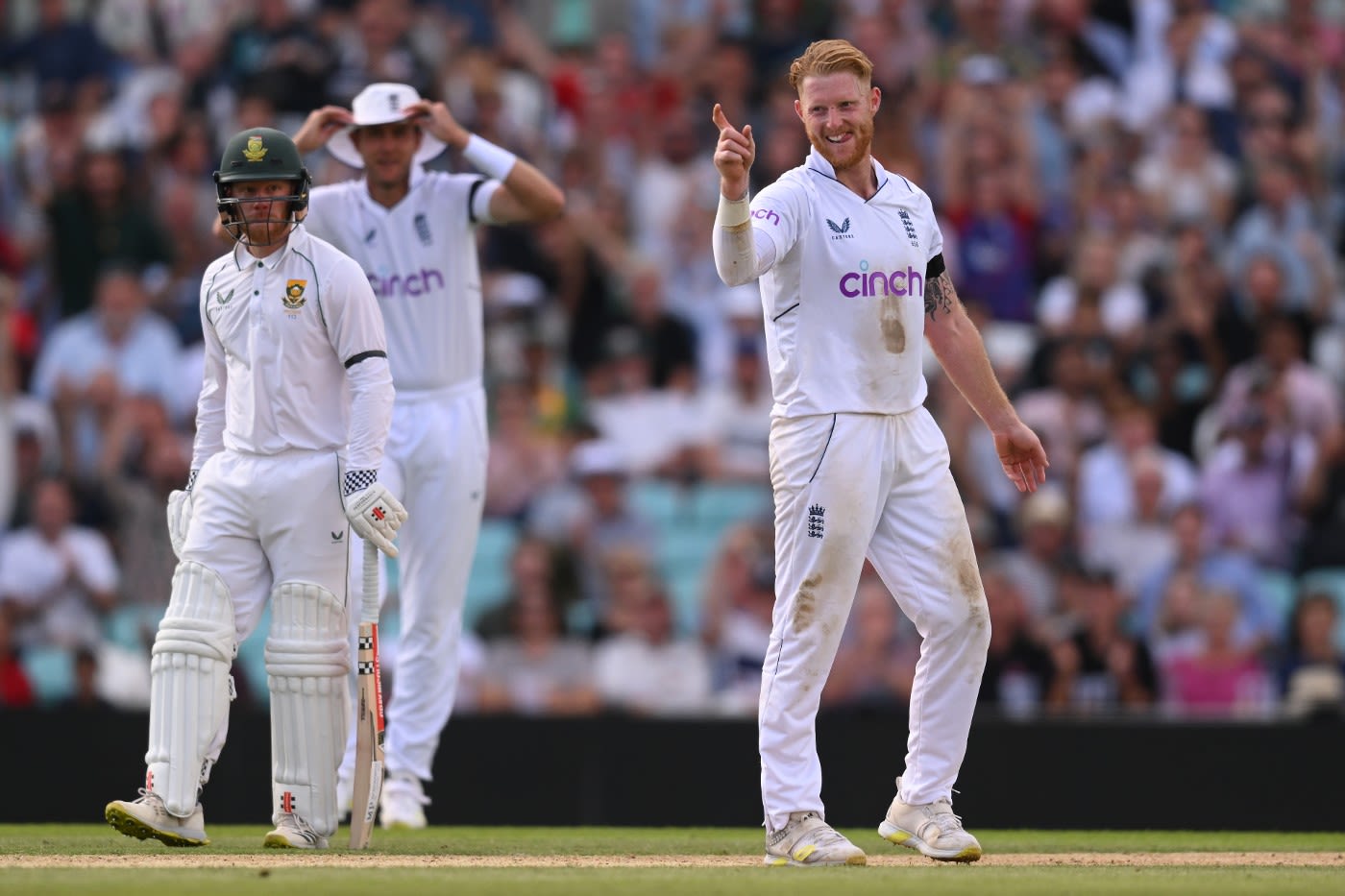 Ben Stokes claimed the wicket of Marco Jansen on the stroke of tea ...
