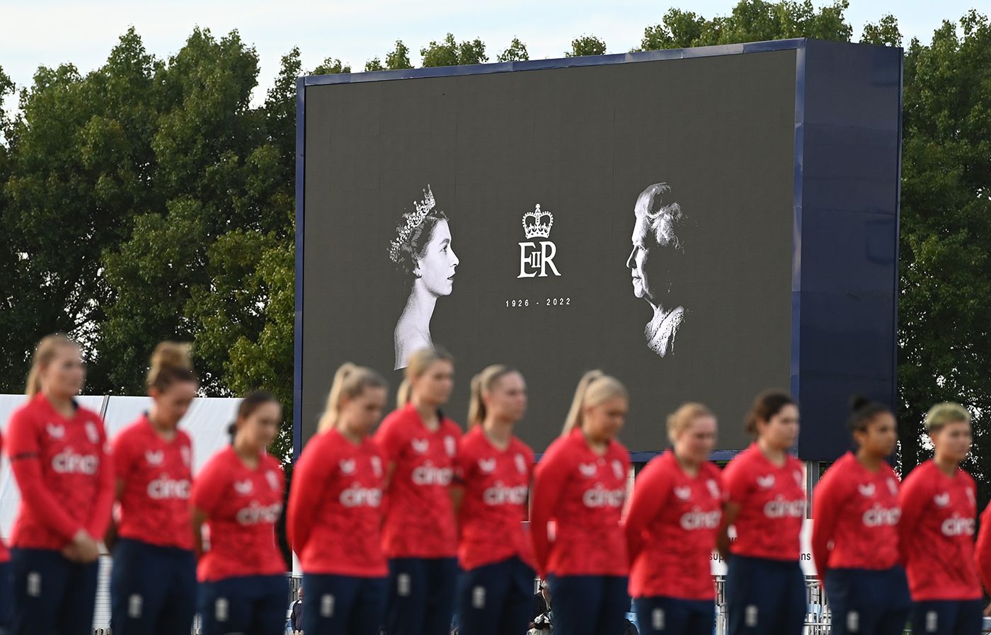The teams observed a minute's silence in memory of Queen Elizabeth II ...