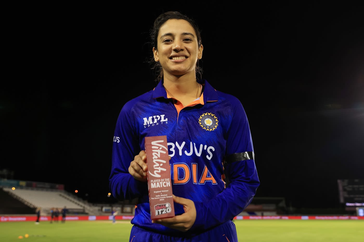 Smriti Mandhana was named Player of the Match for her rapid 53-ball 79 ...