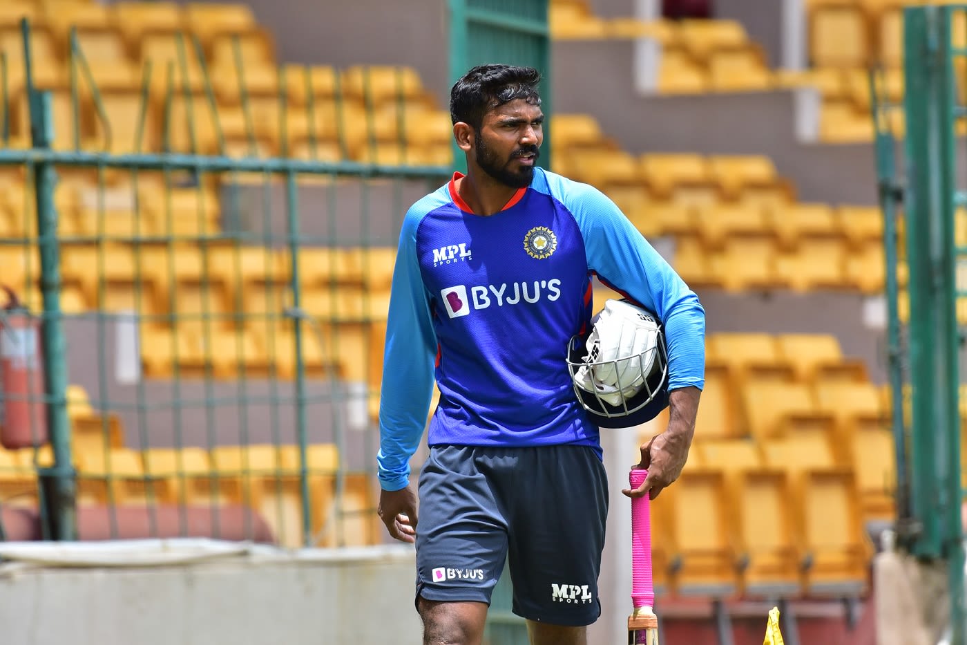 KS Bharat watches from the sidelines | ESPNcricinfo.com