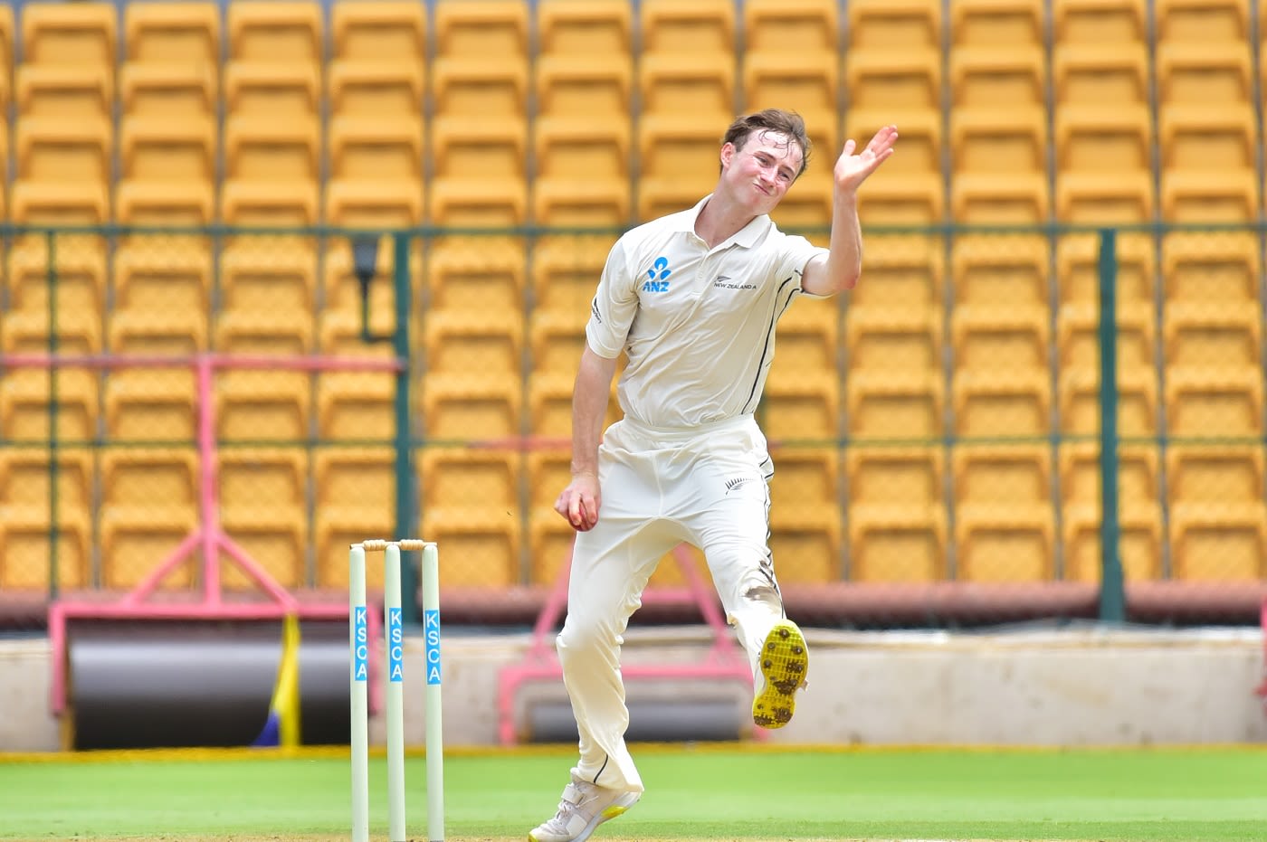 Matthew Fisher picked up four wickets in the first innings ...