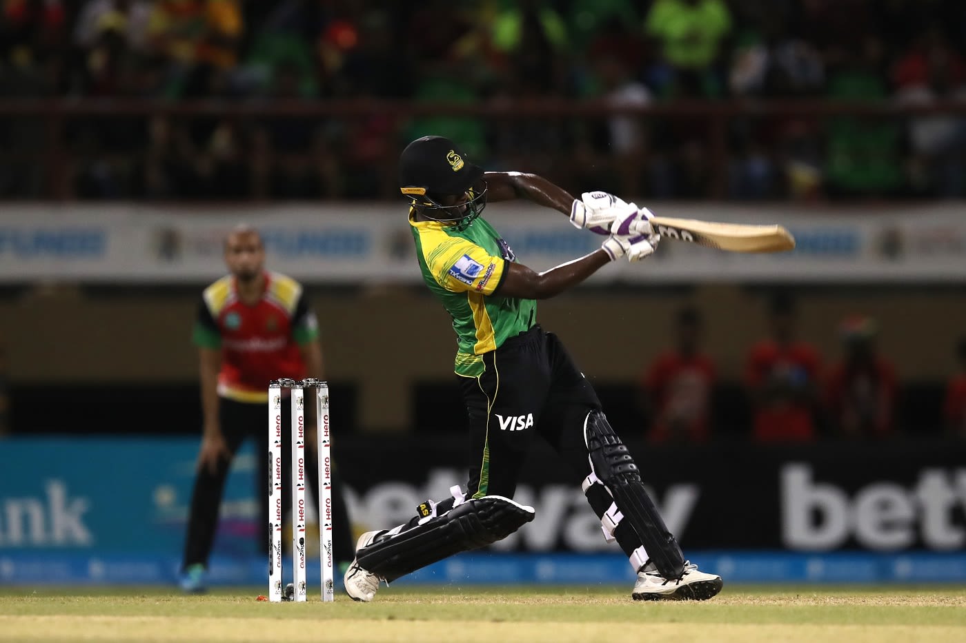 Shamarh Brooks smacks one over the ropes | ESPNcricinfo.com