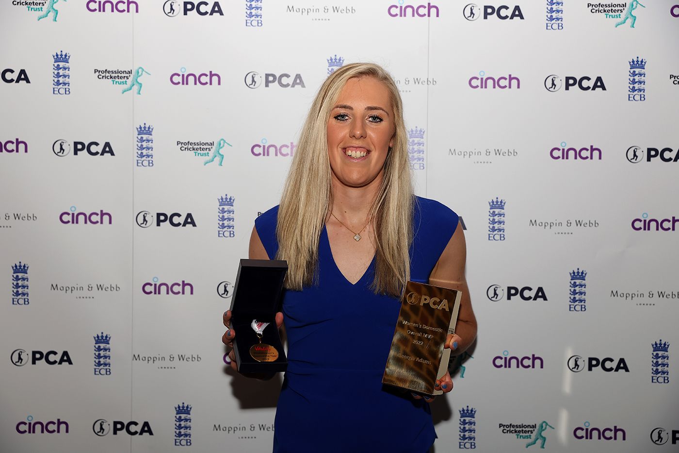 Georgia Adams was named PCA women's domestic cricketer of the year ...
