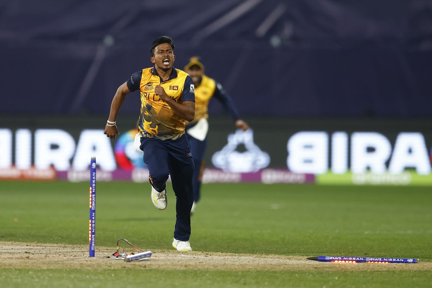 Pramod Madushan is pumped after dismissing Chirag Suri | ESPNcricinfo.com Pramod Madushan is pumped after dismissing Chirag Suri | ESPNcricinfo.com