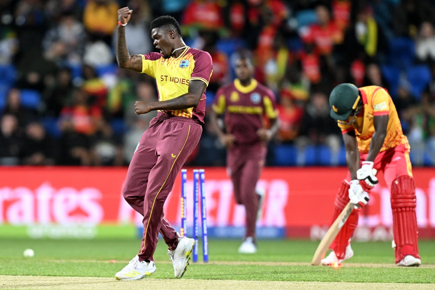 Alzarri Joseph bowled Tony Munyonga with a 90mph yorker | ESPNcricinfo.com
