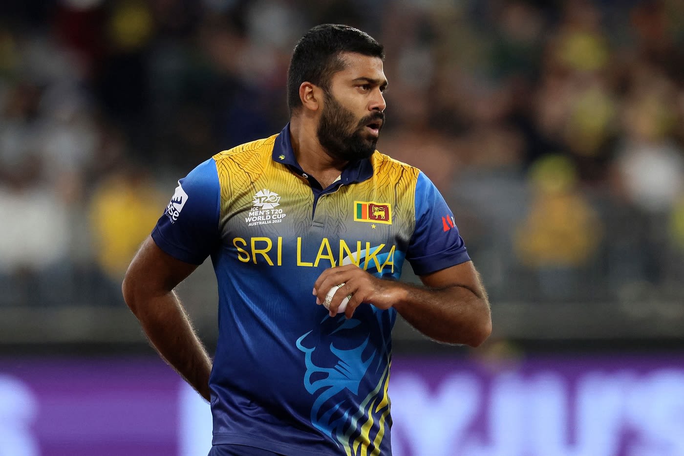 Lahiru Kumara bowled a tight spell for Sri Lanka in the powerplay ...
