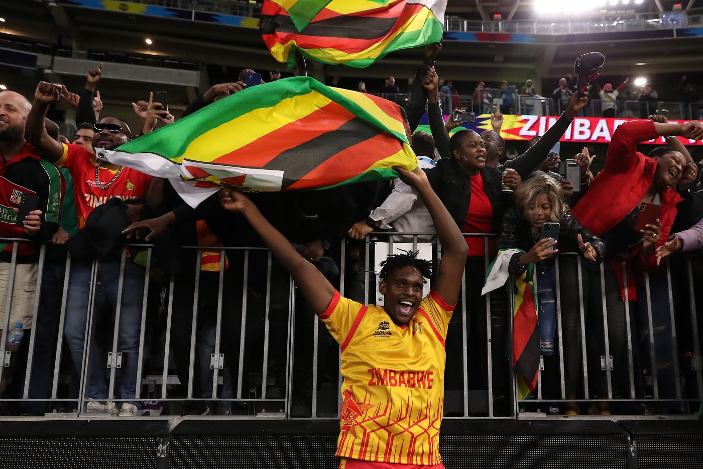 Richard Ngarava soaks in Zimbabwe's stunning win with their fans ...