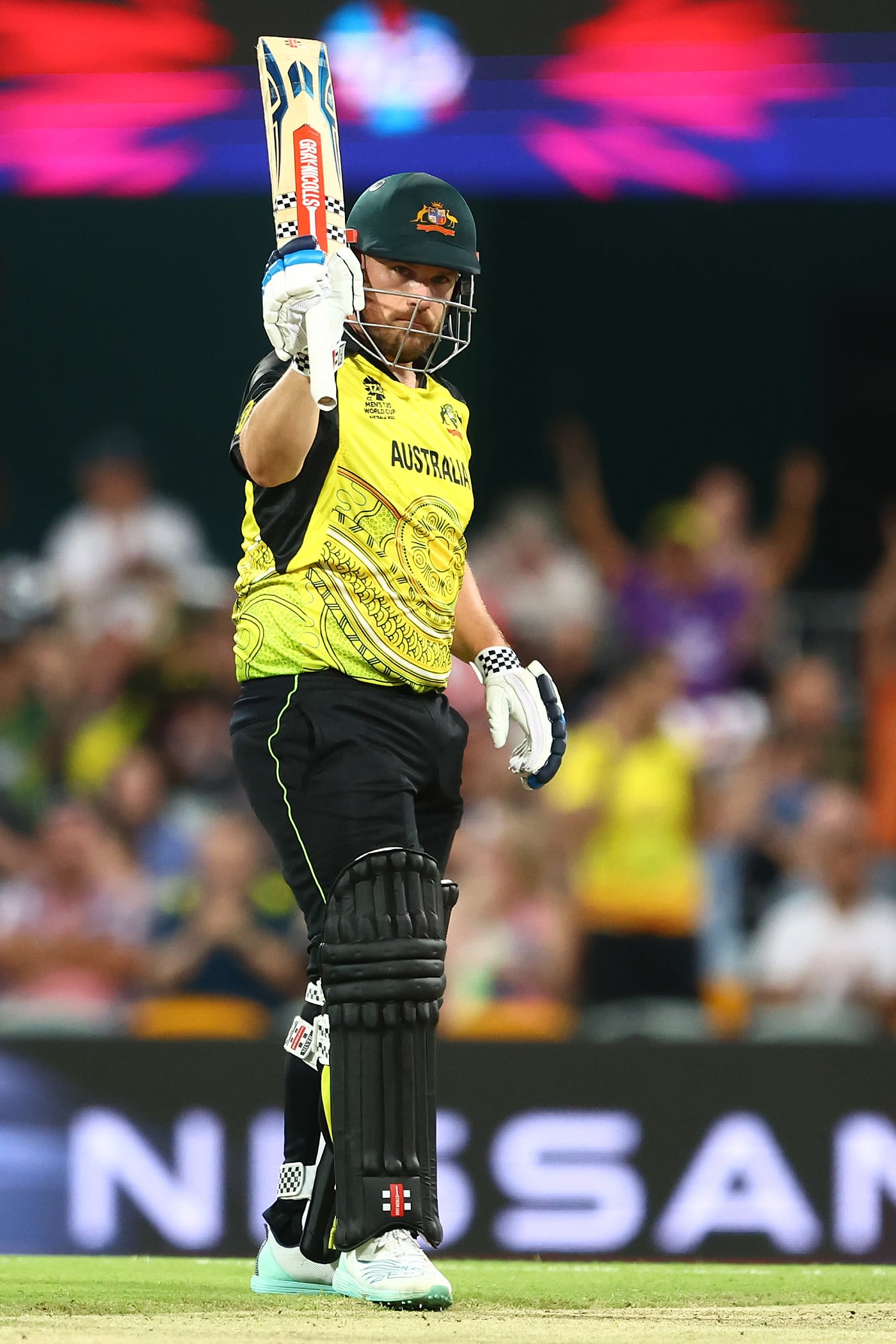 Aaron Finch scored his first fifty in T20 World Cups since 2014 ...