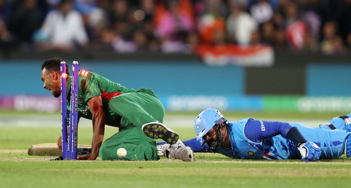 Dinesh Karthik was adjudged run out by Shoriful Islam | ESPNcricinfo.com
