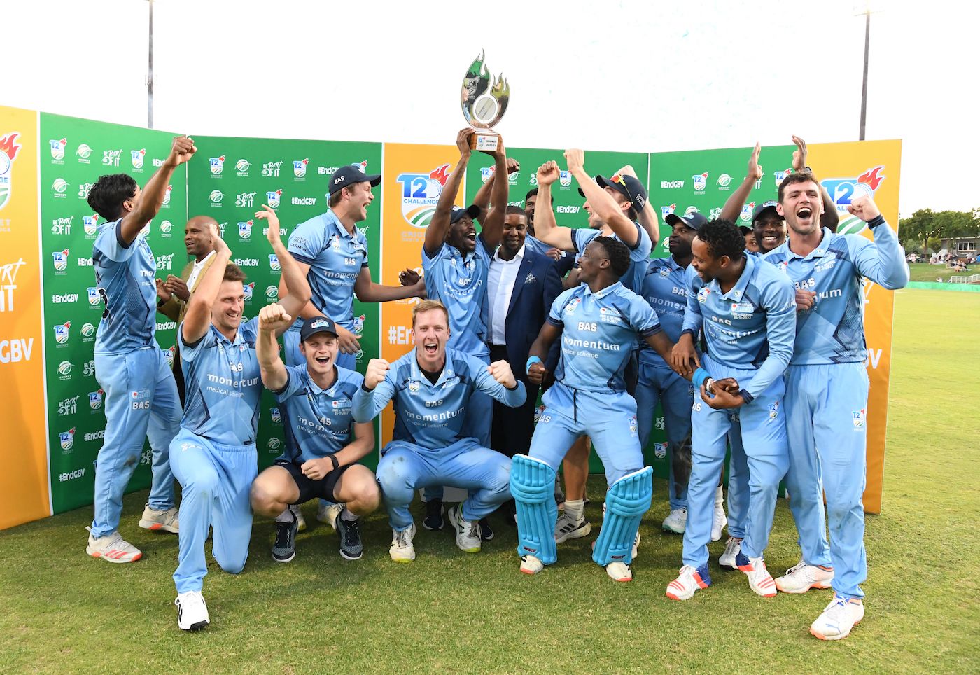 Titans won the CSA T20 Challenge trophy after beating Dolphins in the ...