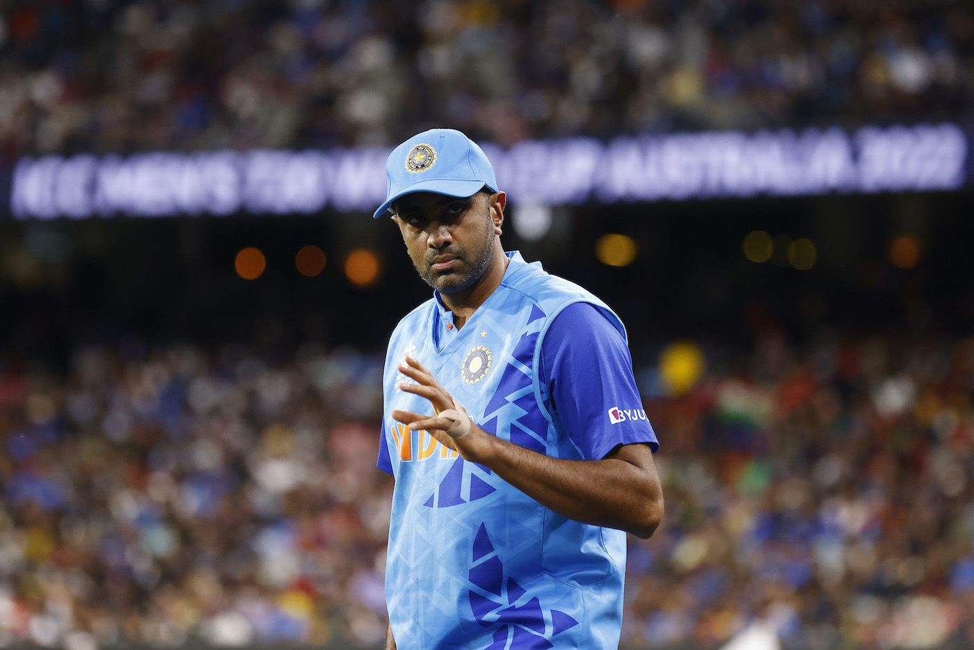 Ravichandran Ashwin watches on during the game | ESPNcricinfo.com