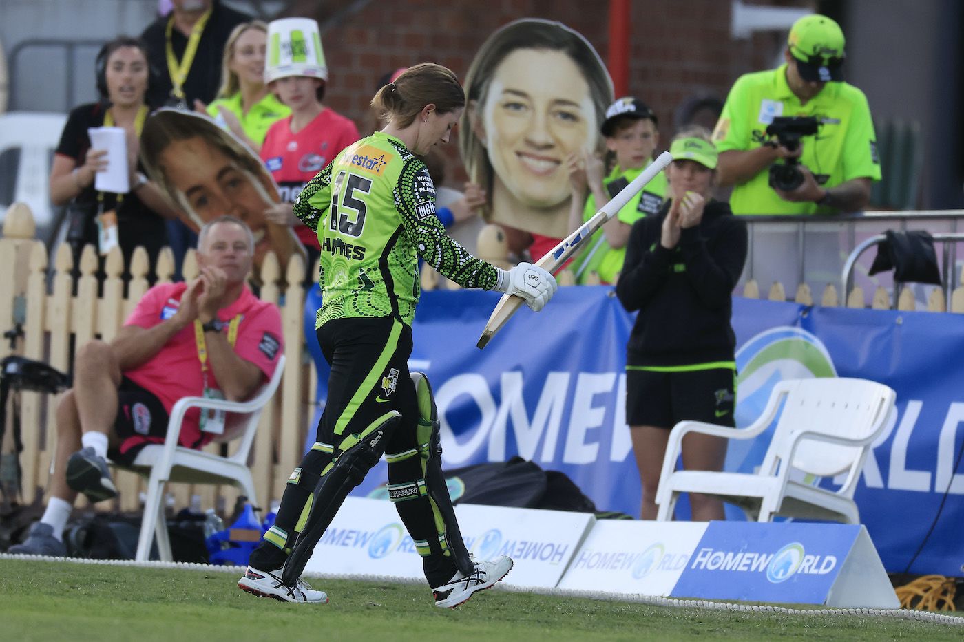 Rachael Haynes received a standing ovation as she walked back one last ...