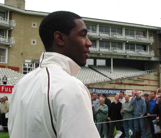 Alex Tudor at the presentation of the 2002 Frizzell Championship Trophy ...