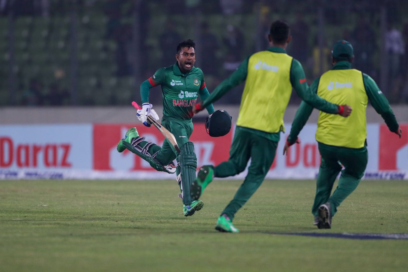Watch out because Mehidy Hasan Miraz is on the charge again ...