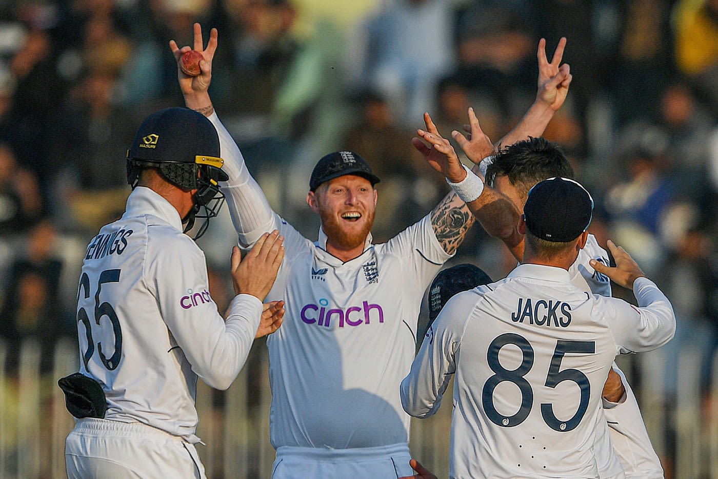 Ben Stokes celebrates as Haris Rauf falls | ESPNcricinfo.com