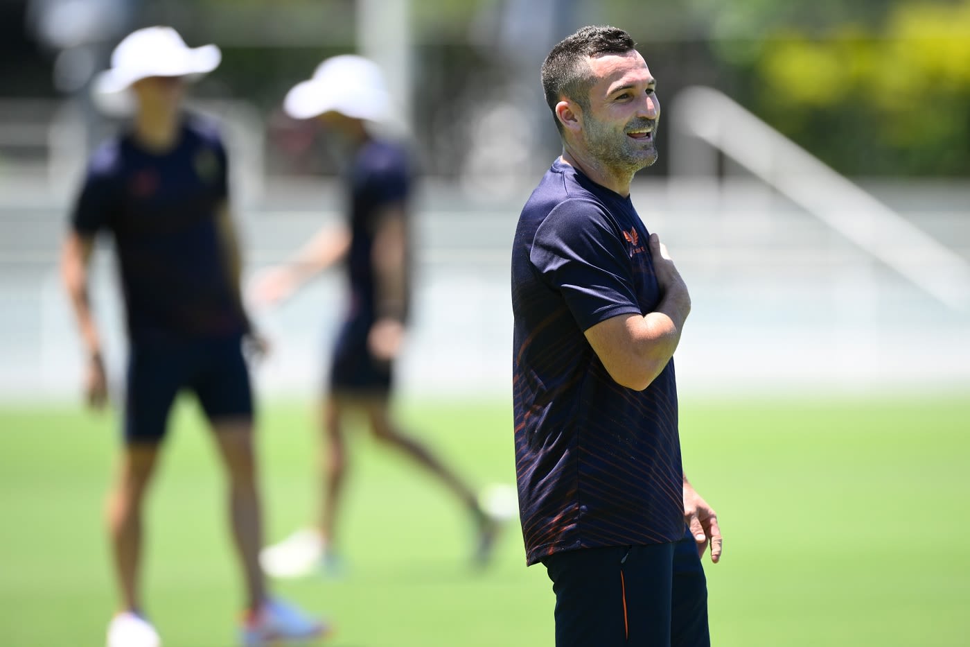 Dean Elgar is all smiles at a training session | ESPNcricinfo.com