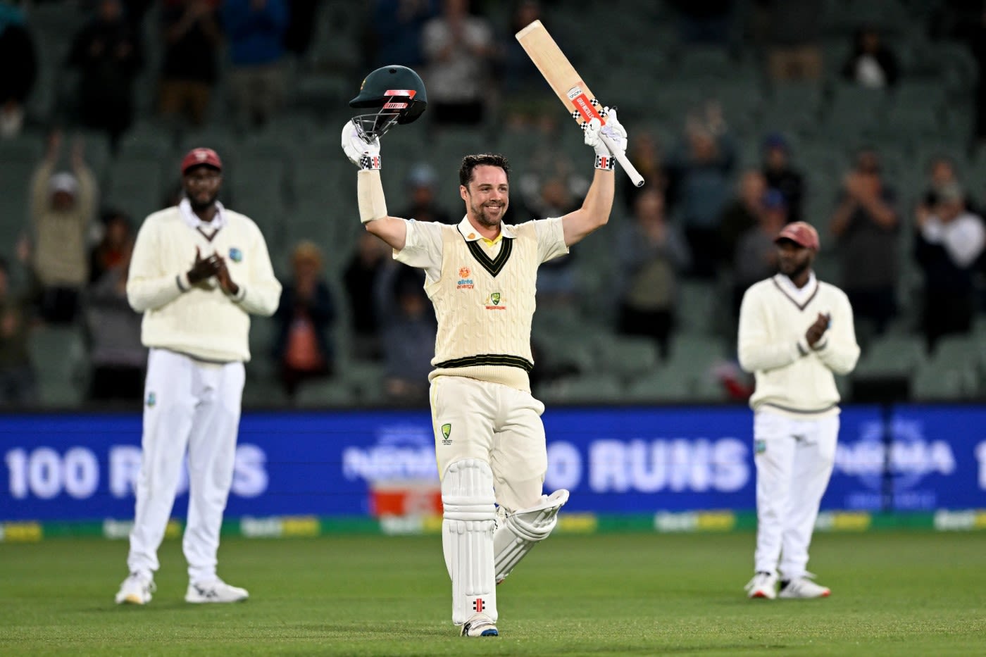 Travis Head celebrates his fifth Test century | ESPNcricinfo.com