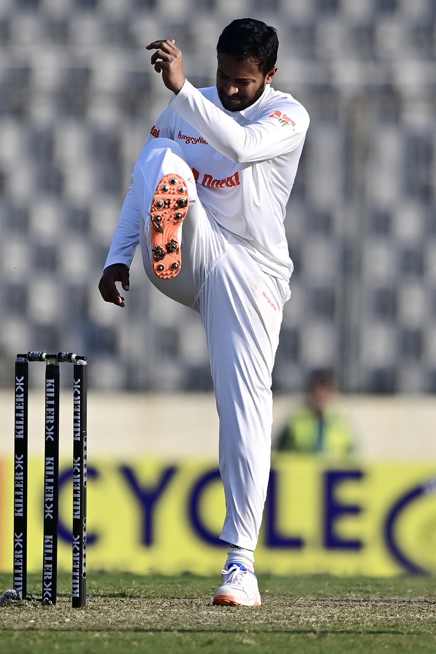 Shakib Al Hasan shows his displeasure after a player misfields ...