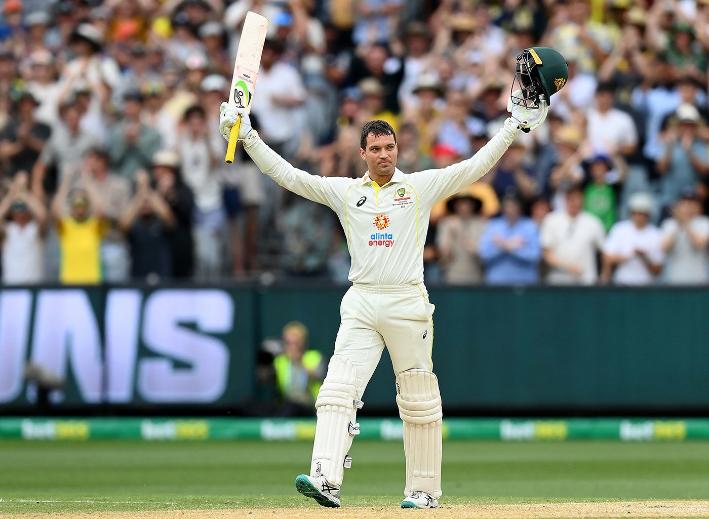 Alex Carey celebrates his maiden Test century | ESPNcricinfo.com