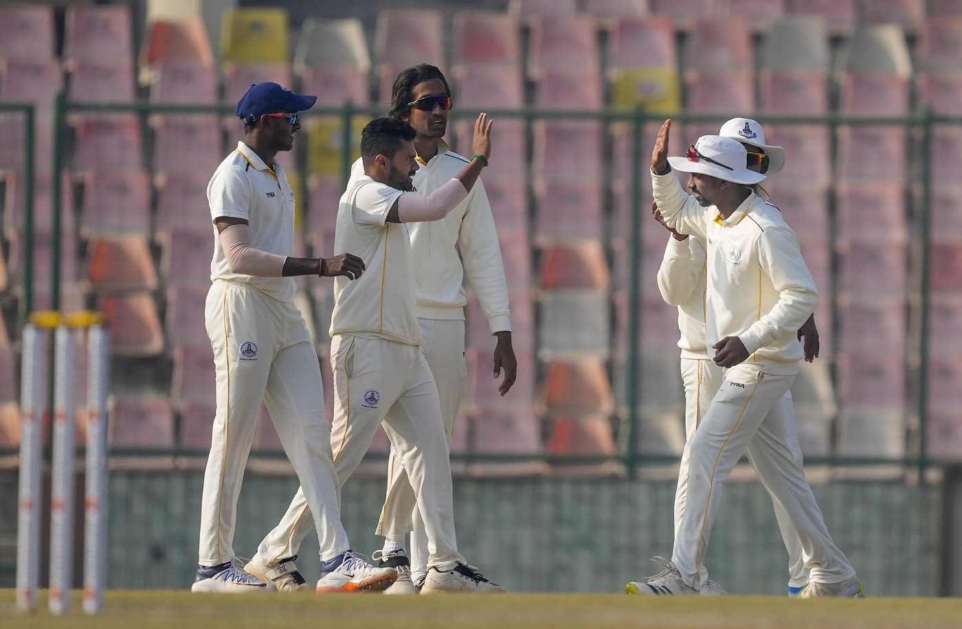 L Vignesh celebrates a wicket | ESPNcricinfo.com