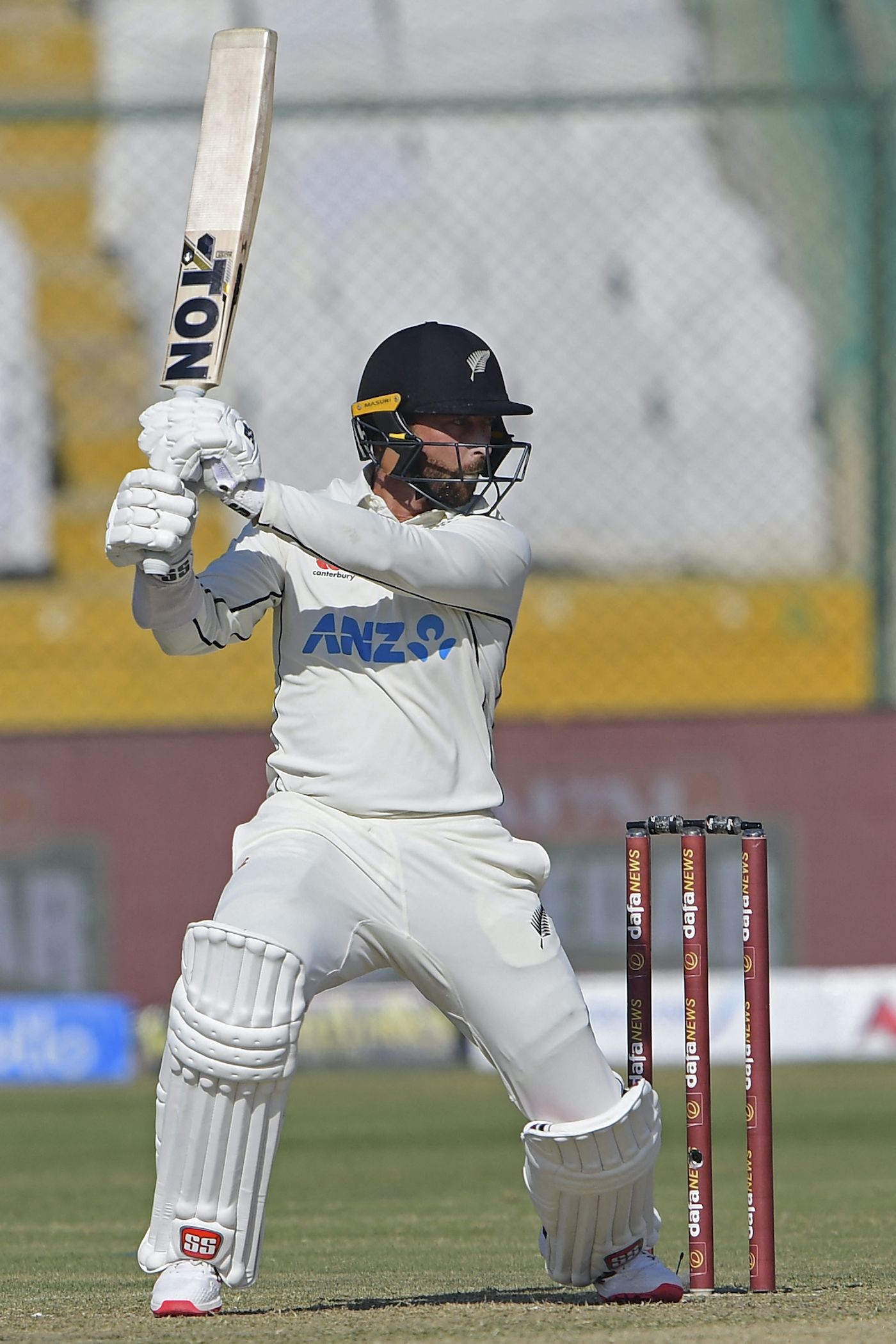 Devon Conway put pressure with attacking strokes in the first session ...