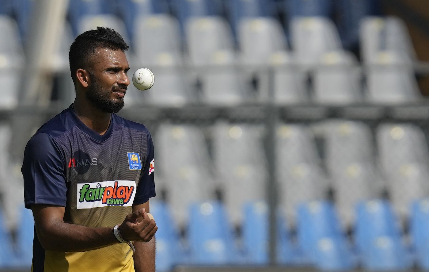 Dasun Shanaka has a bowl during a training session | ESPNcricinfo.com