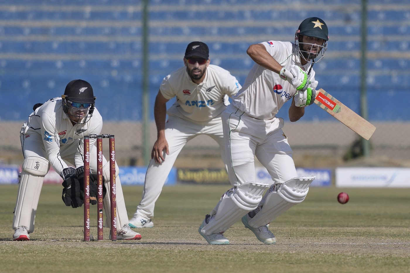 Shan Masood drives through the on side | ESPNcricinfo.com