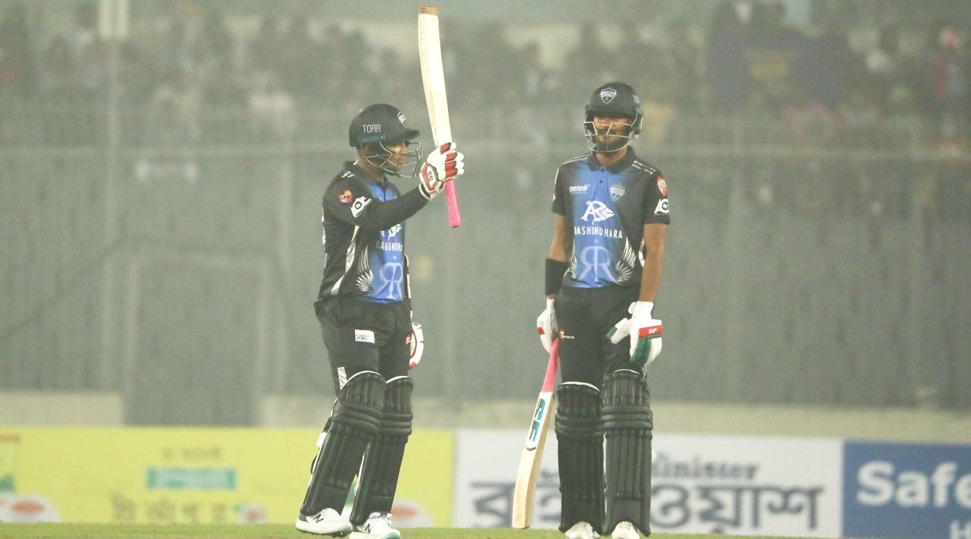 Rony Talukdar and Mohammad Naim added a rapid 84 for the opening wicket ...