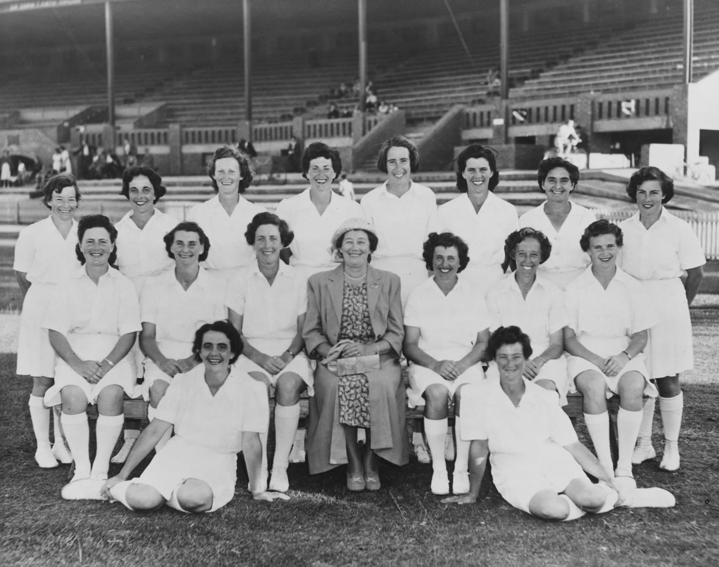 The 1951 Australian Women's Cricket Team from left to right (back row ...