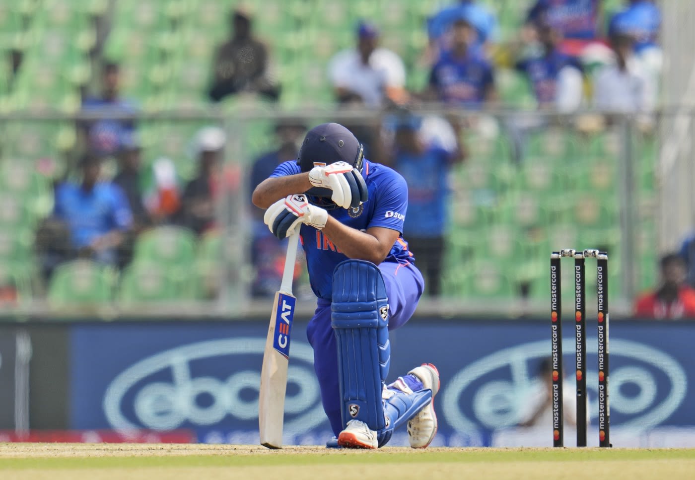 Rohit Sharma is distraught after picking out deep backward square leg ...