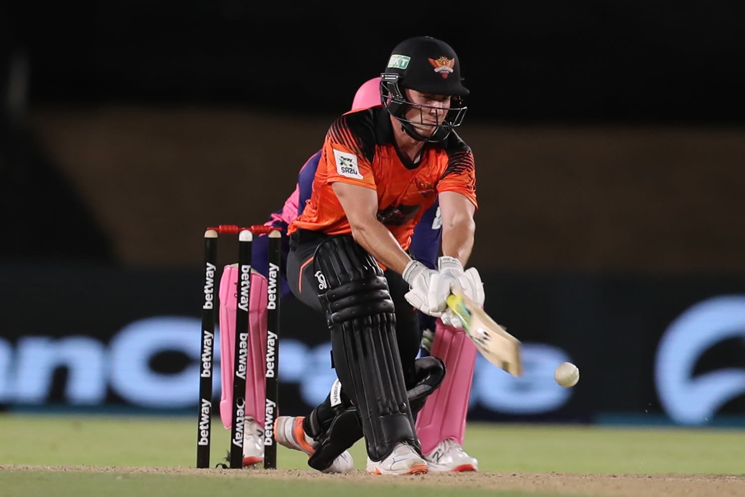 Jordan Hermann struck 43 off 39 balls on a tough Paarl surface ...