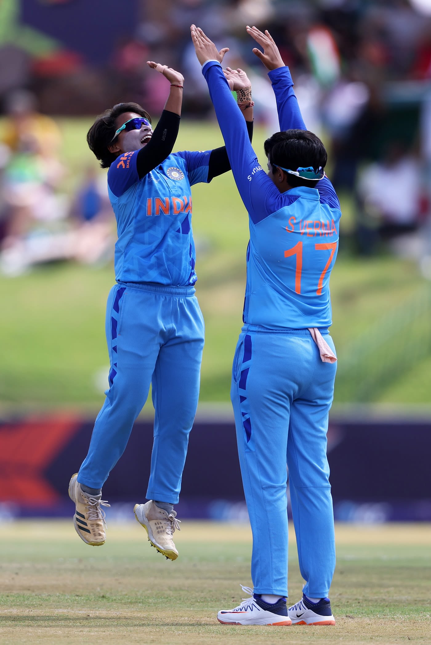 Leap of faith - Hrishita Basu and Shafali Verma celebrate a dismissal ...