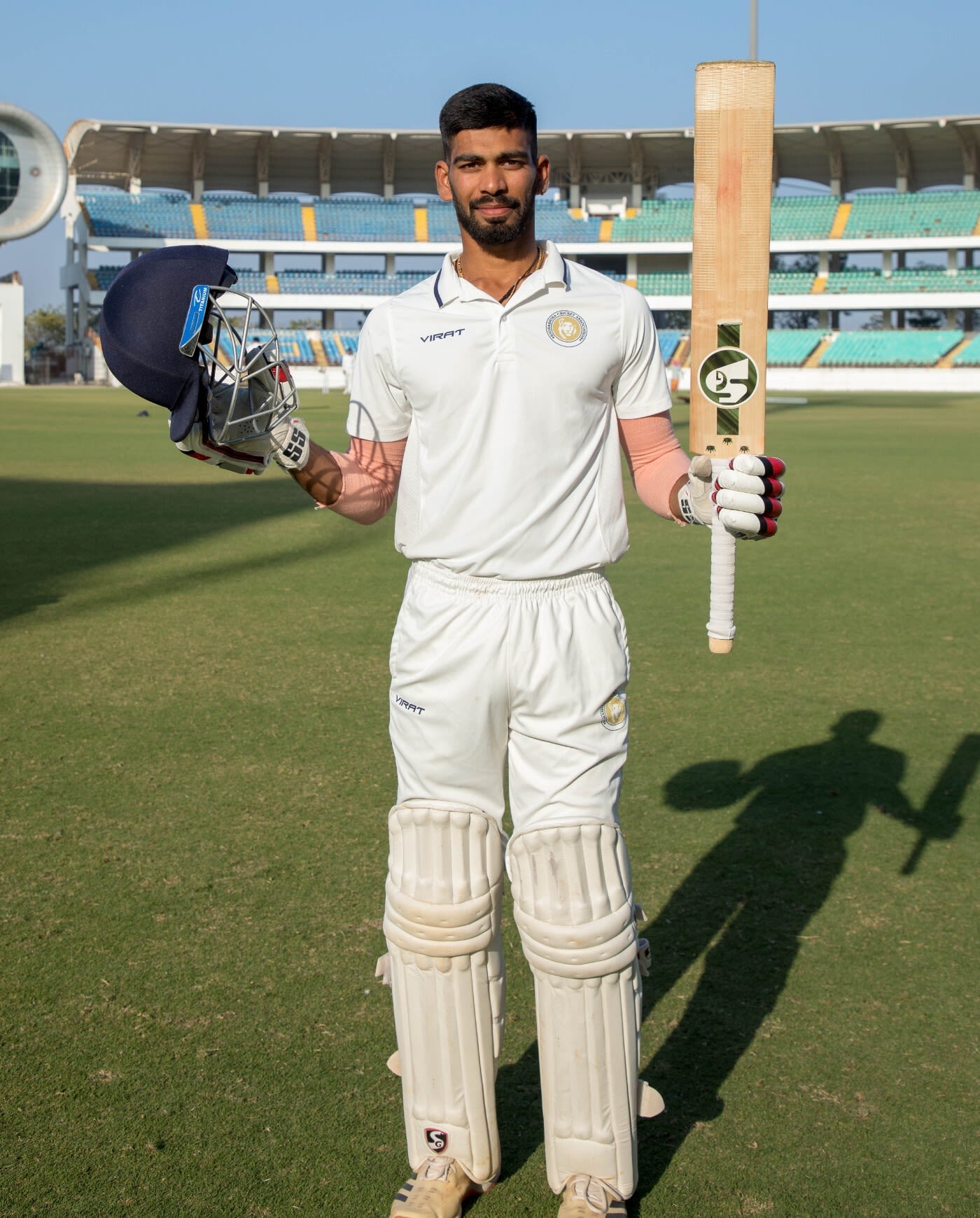 Parth Bhut scored an unbeaten 111 to help Saurashtra go past 300 ...