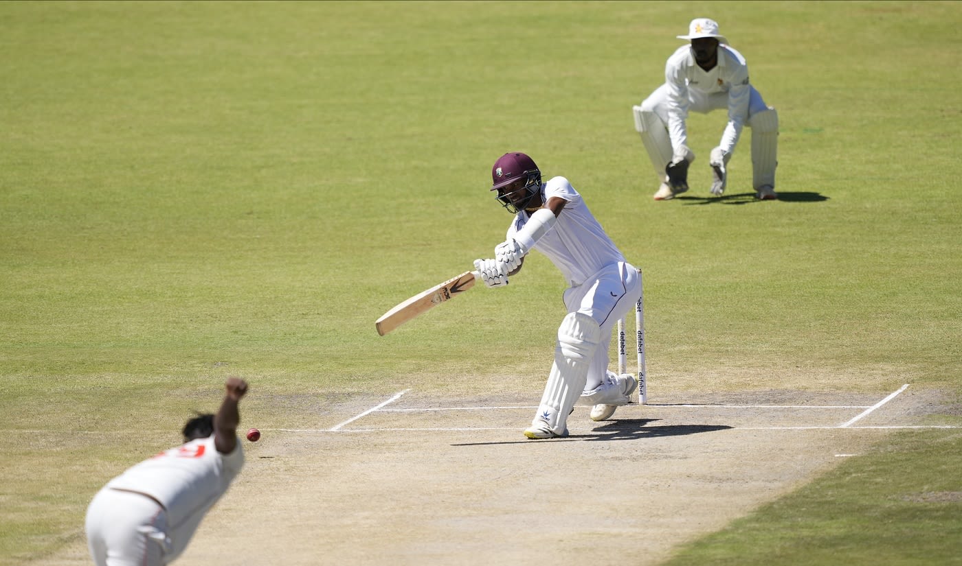 Kraigg Brathwaite started off the third day much more positively ...