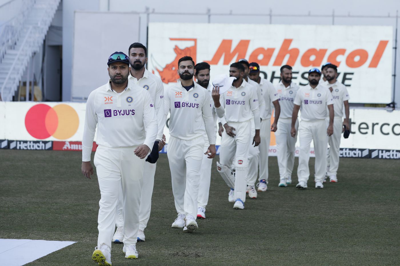 Rohit Sharma leads the Indian team onto the field | ESPNcricinfo.com