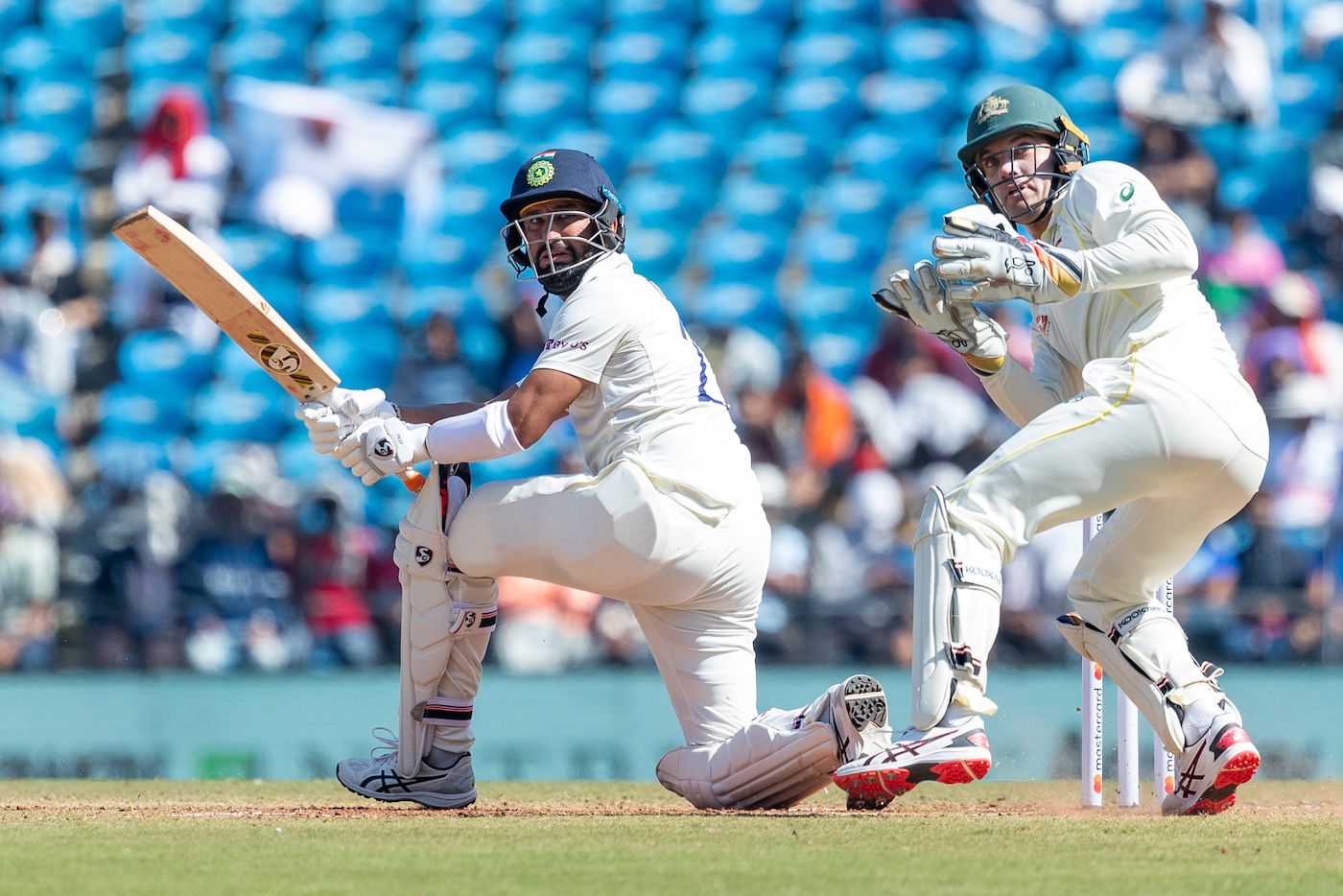 Cheteshwar Pujara top edges a sweep to short fine leg | ESPNcricinfo.com